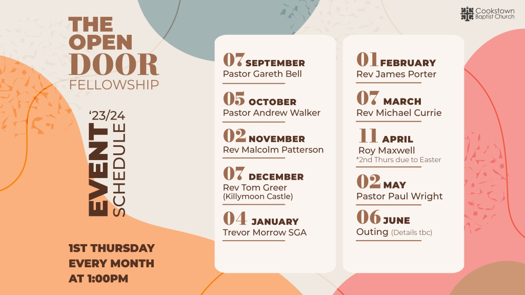 What’s on – Cookstown Baptist Church